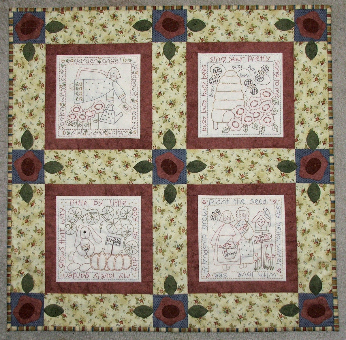 Friendship Garden Pattern – The Birdhouse Patchwork Designs